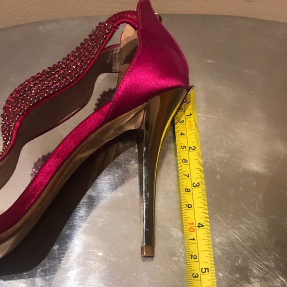 Shoes | Stunning Hot Pink Crystal Heels | Poshmark